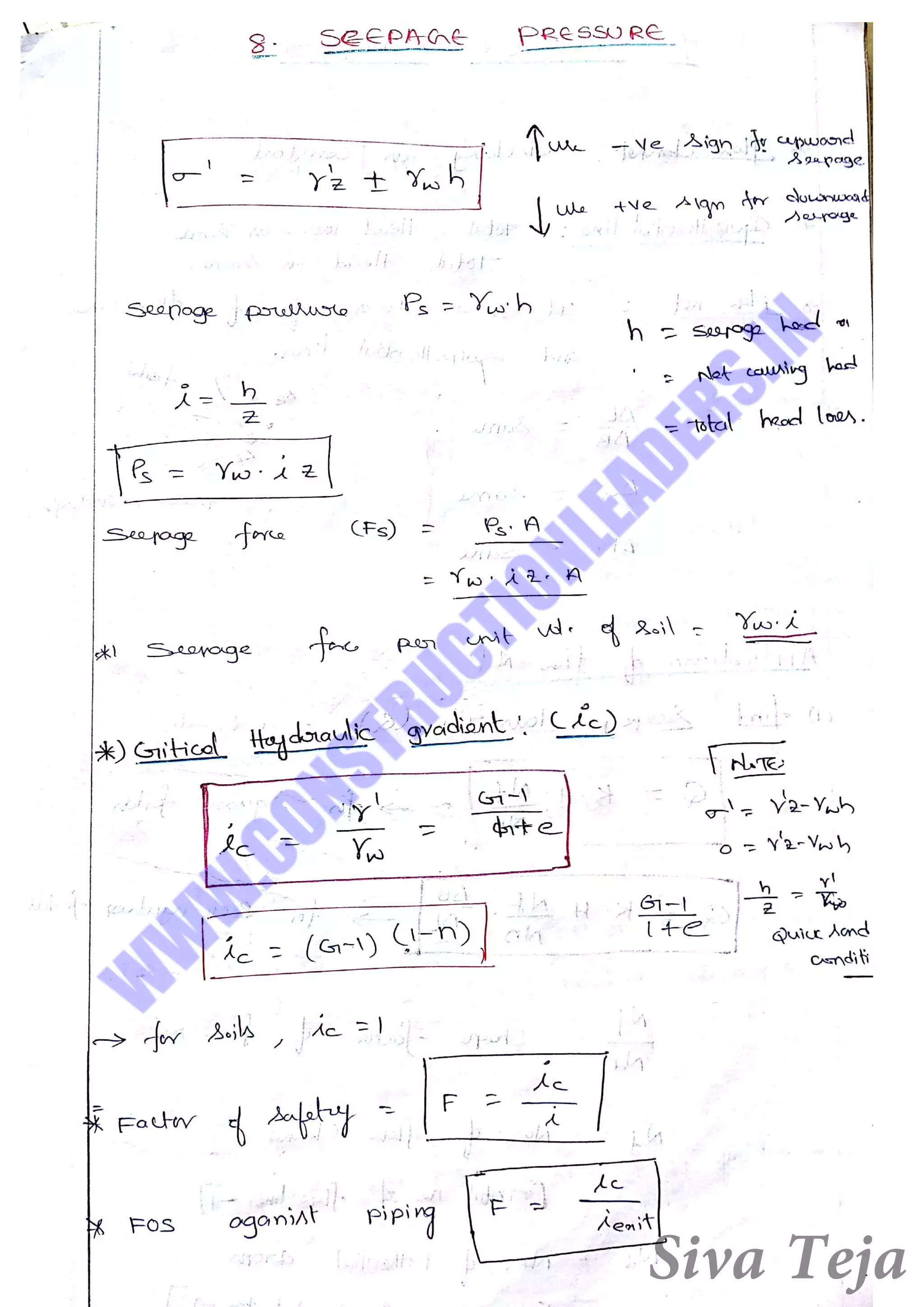 Geotechnical engineering gate short notes | PDF | Geology | Science