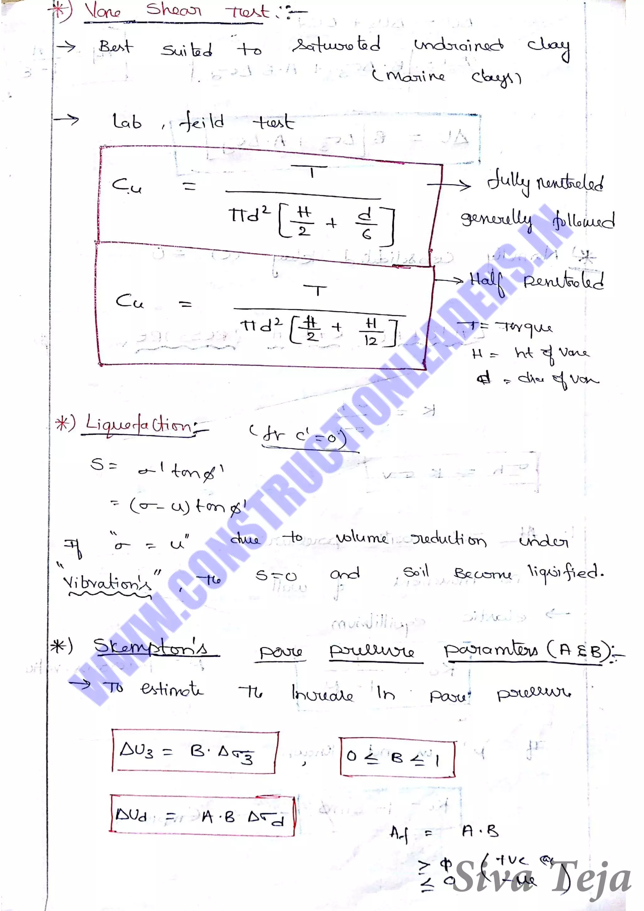 Geotechnical engineering gate short notes | PDF | Geology | Science