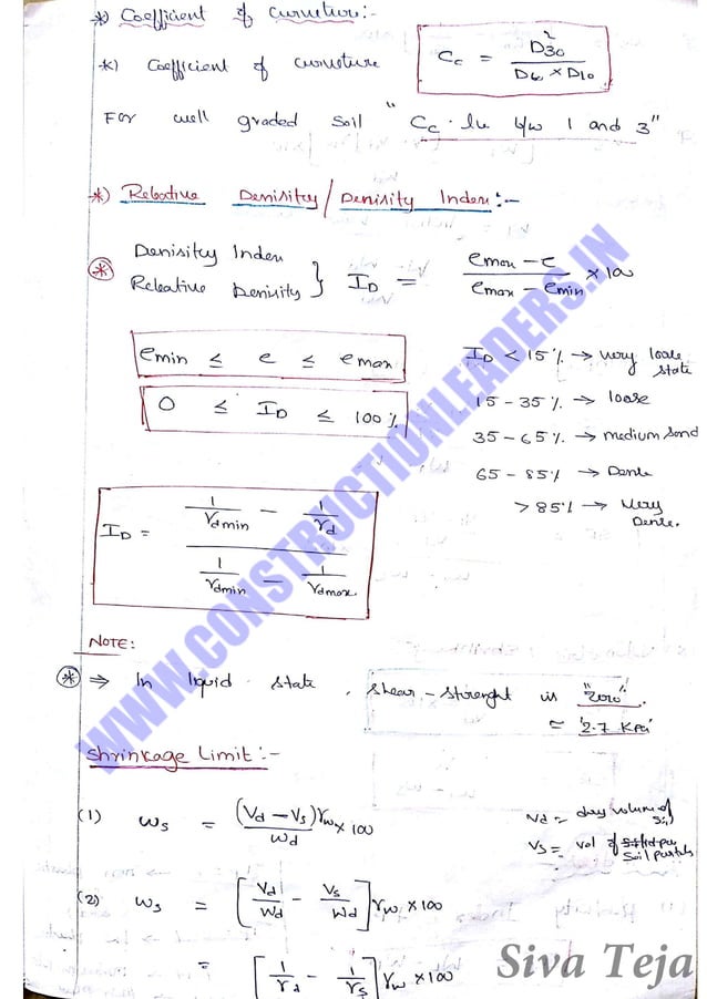 Geotechnical engineering gate short notes | PDF | Geology | Science