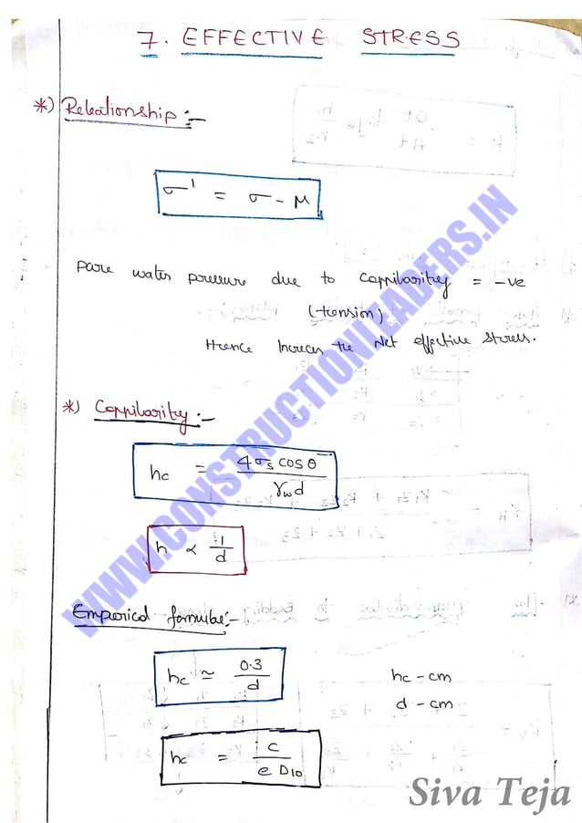 Geotechnical engineering gate short notes | PDF | Geology | Science