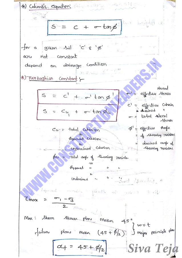 Geotechnical engineering gate short notes | PDF | Geology | Science