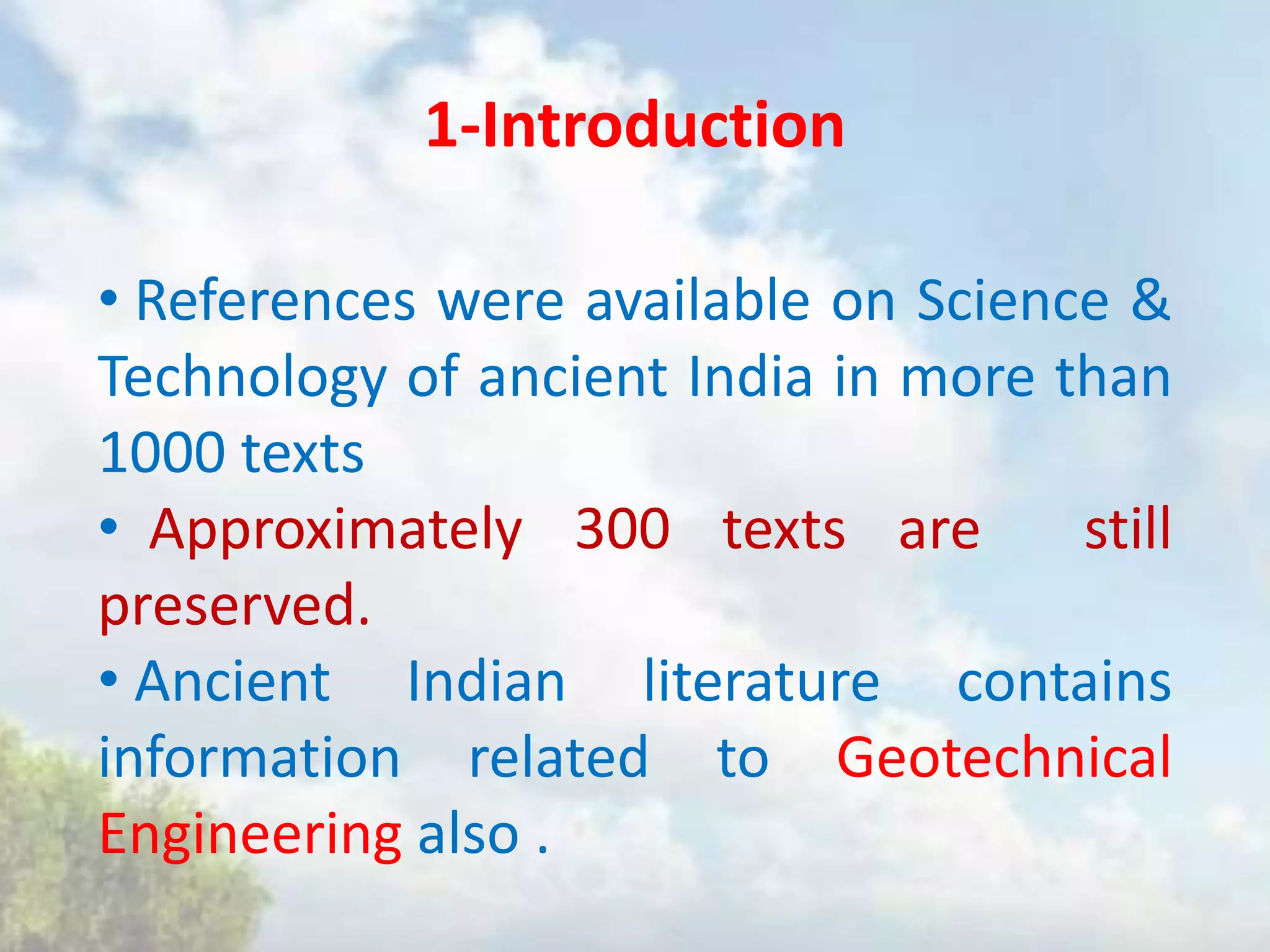 Geotechnical engineering in ancient india | PPTX