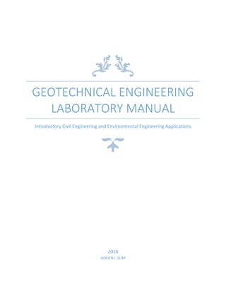 Geotechnical Engineering Laboratory Manual | PDF