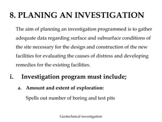 Geotechnical investigation | PPTX
