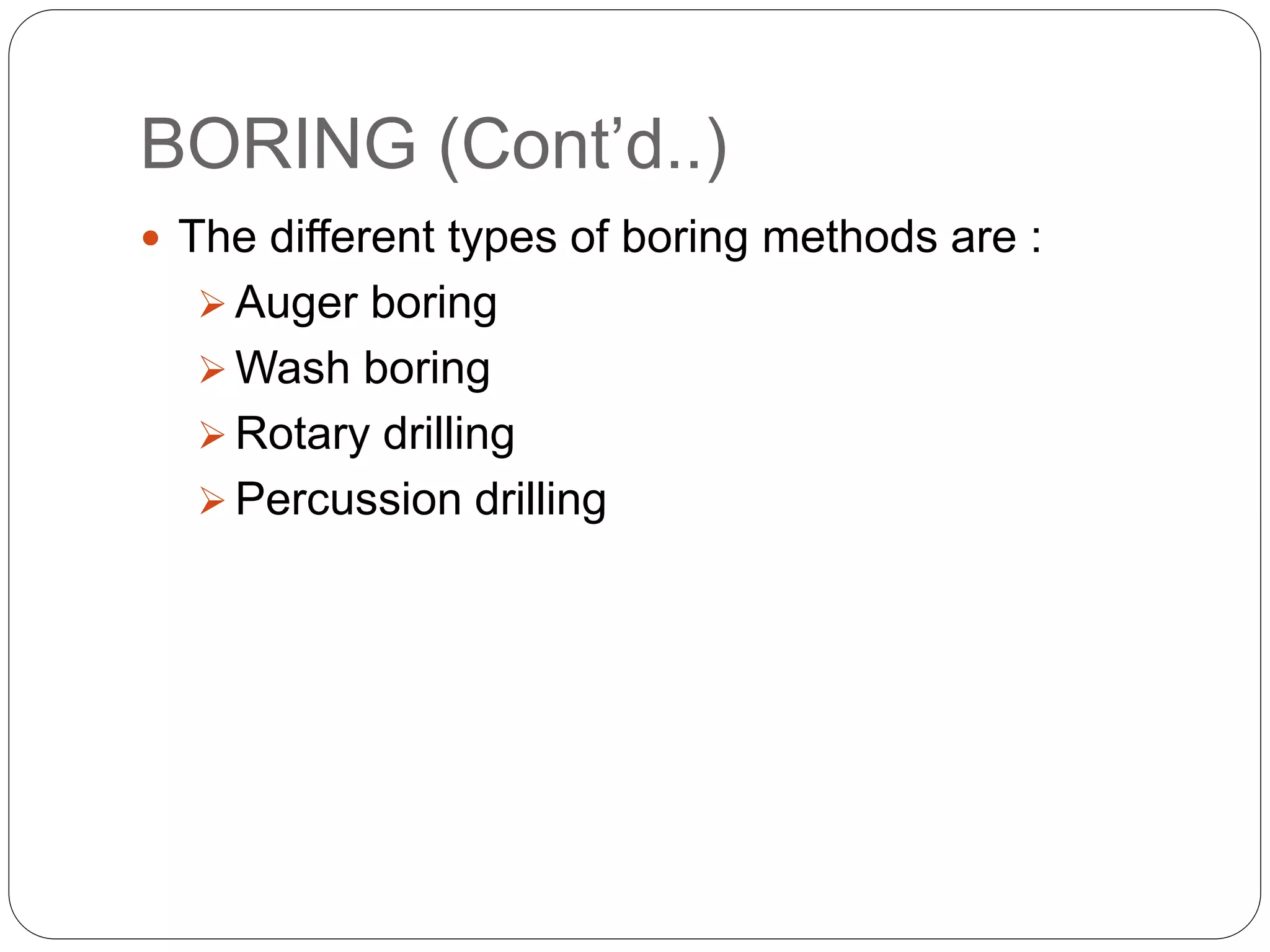 Geotechnical investigation for road work | PPTX