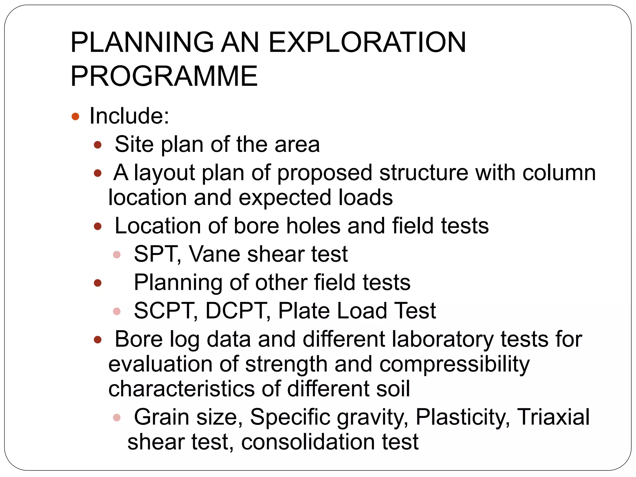 Geotechnical investigation for road work | PPTX