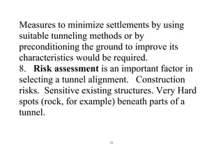 Geotechnical investigations for tunnelling | PDF