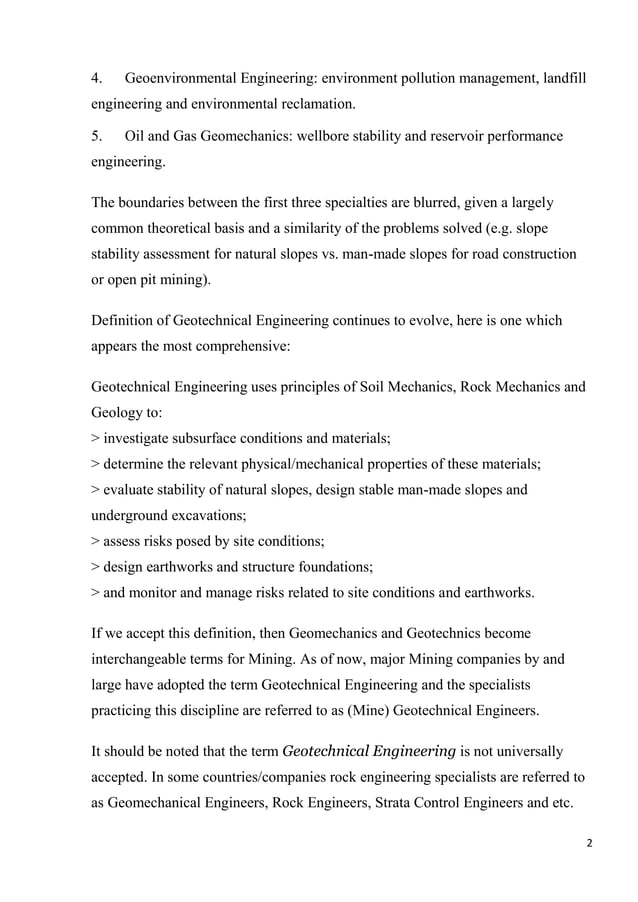 Geotechnical or Geomechanical? | PDF