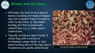 cement, bricks and their types. | PPTX