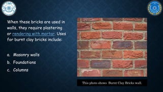cement, bricks and their types. | PPTX