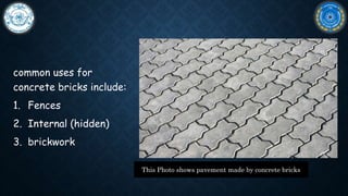 cement, bricks and their types. | PPTX