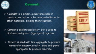 cement, bricks and their types. | PPTX