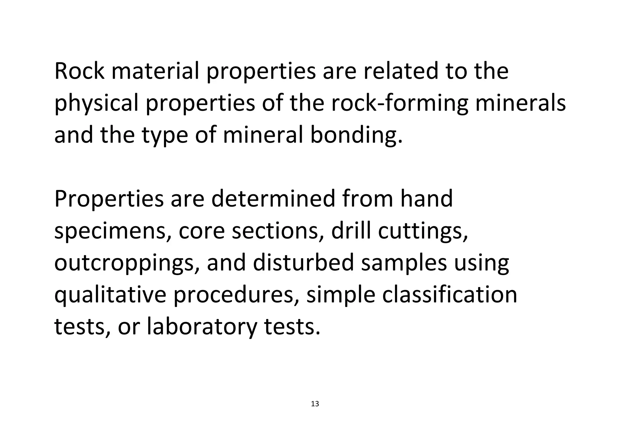 Geotechnical properties of rocks | PDF