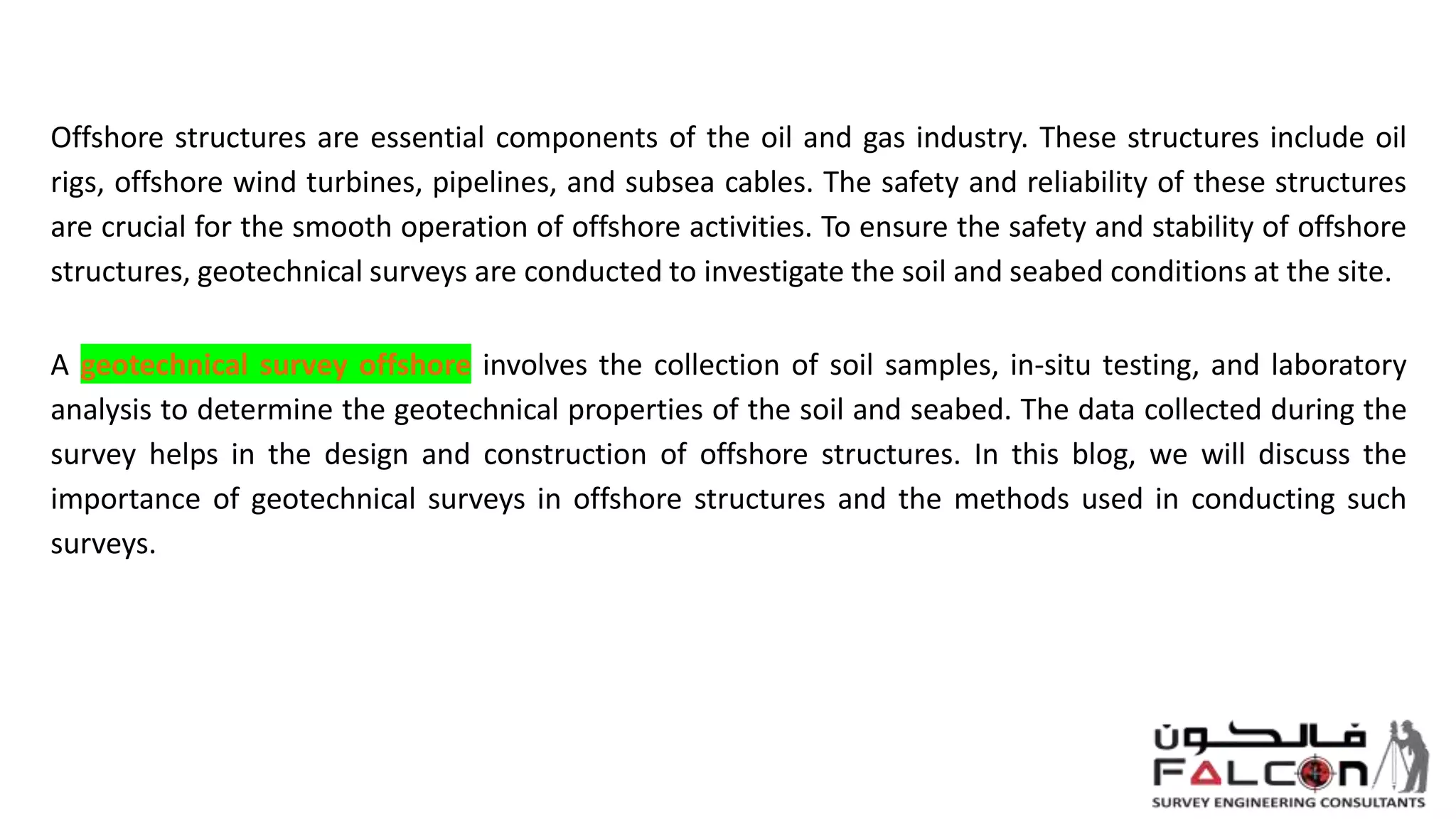Geotechnical Survey Offshore Understanding the Importance of Soil ...