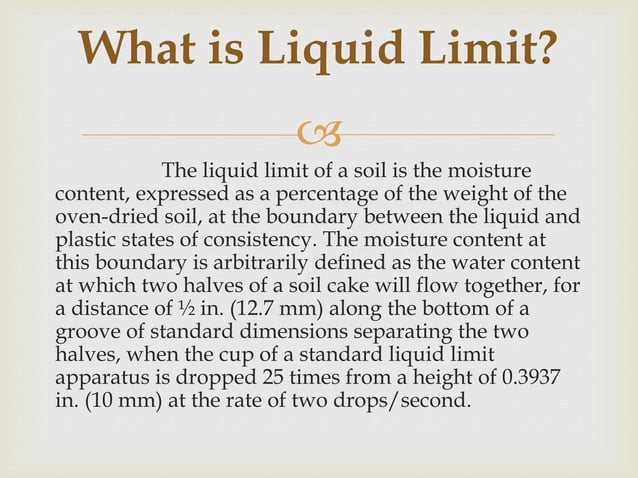 Determination of Liquid Limit of Soil : Civil Engineering | PPTX | Home ...