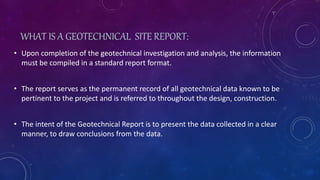 Geotech site investigation | PPT