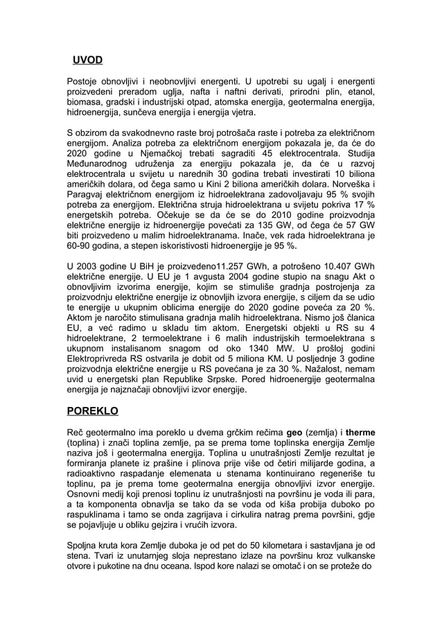 Geotermalna energija | DOC