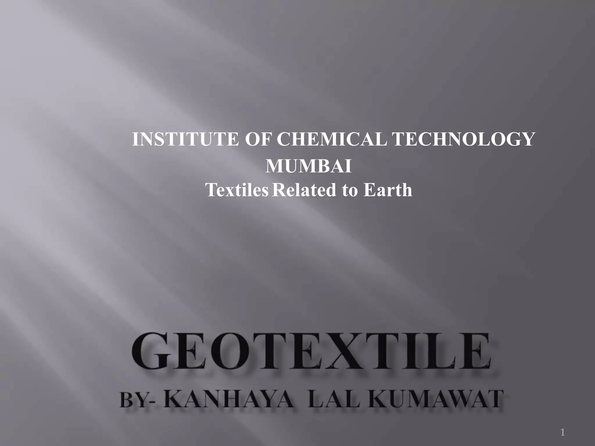 Geo textile technical textile | PPTX