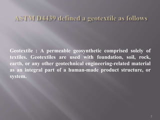Geo textile technical textile | PPTX