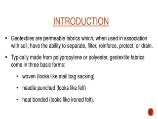 Geo Textile Presentation By BULBUL | PPTX