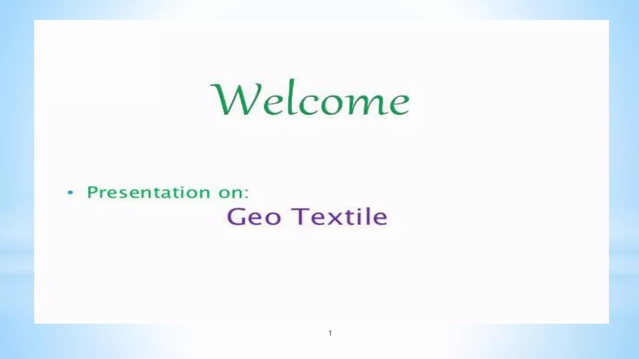Geo textile | PPTX