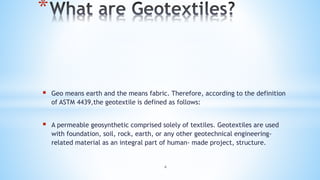Geo textile | PPTX