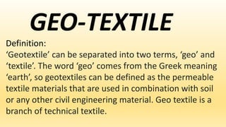A Slide on Geo Textile | PPT