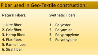 A Slide on Geo Textile | PPTX