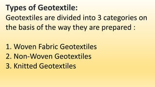 A Slide on Geo Textile | PPTX