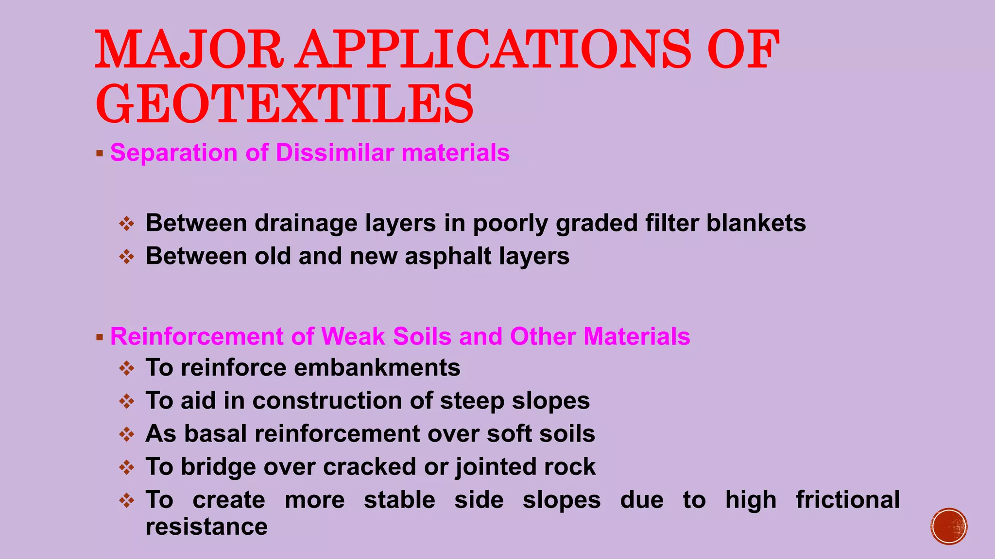 Geotextile application to civil engineering | PPTX