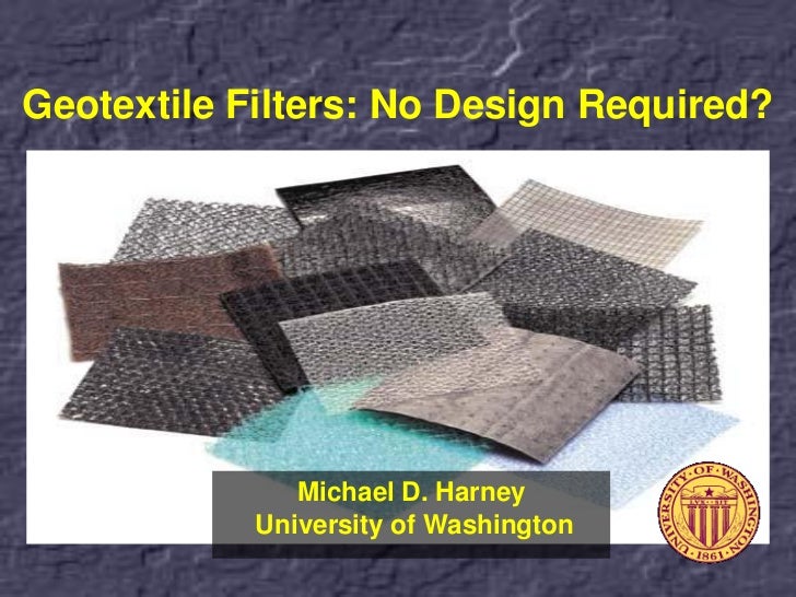 Geotextile Filter Design