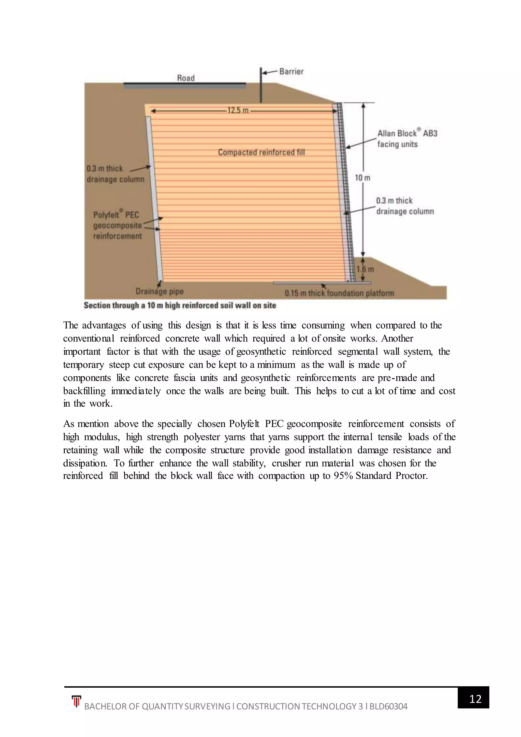 Geotextile mse wall report | DOCX | Needlework | Arts and Crafts
