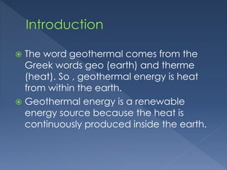 Geothermal energy | PPT