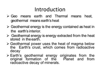 Geothermal energy | PPTX