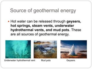 Geothermal energy in environmental geology | PPTX