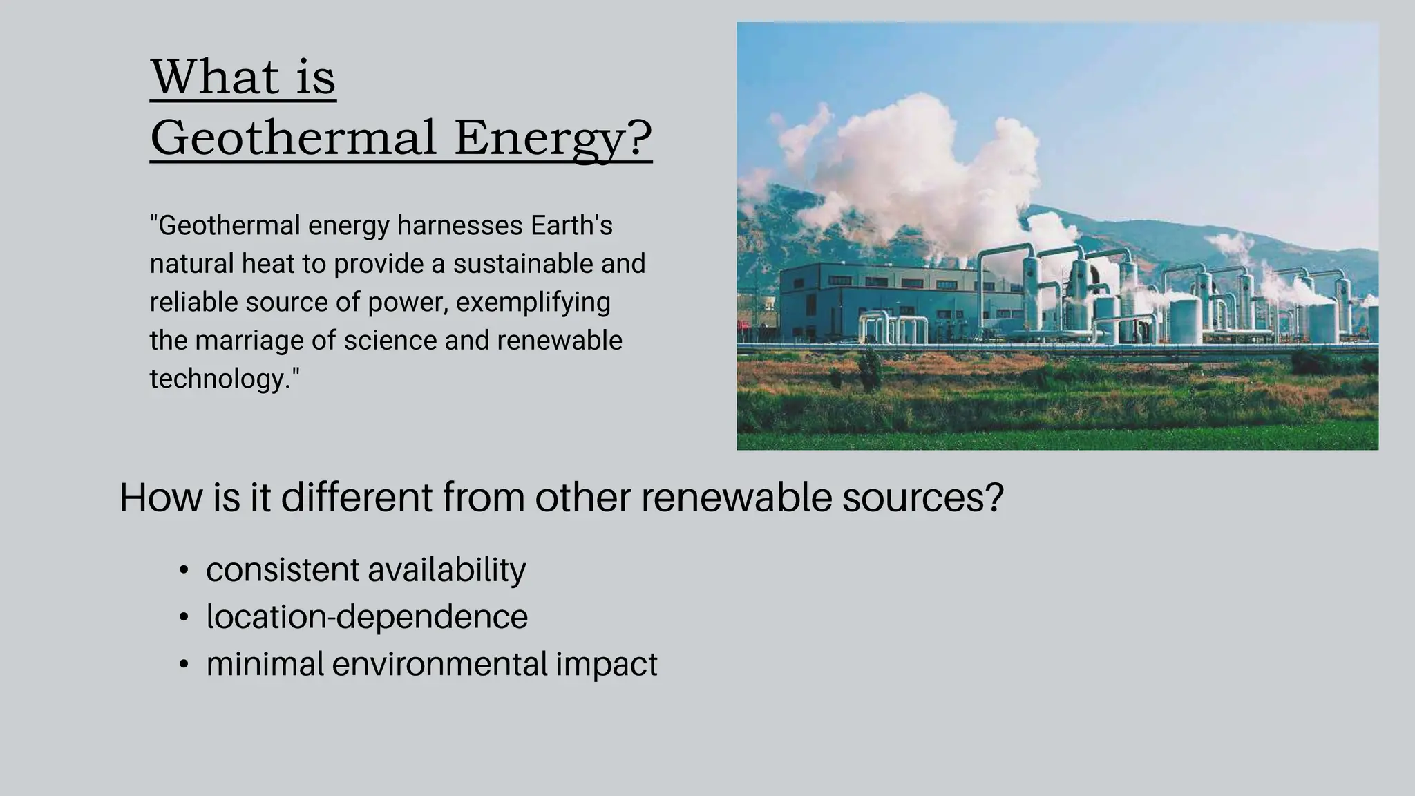 Geothermal Energy : Renewable energy sources ppt | PPTX
