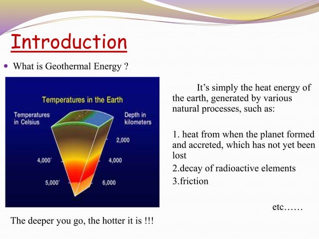 Geothermal energy presentation123 | PPT