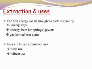 Geothermal energy presentation123 | PPT