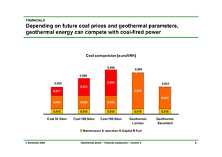Geothermal power - financial comparison | PPT