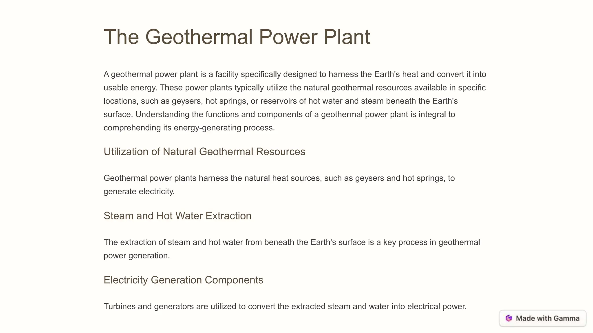 How does geothermal power plant harness energy from the volcano.pptx