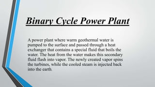 Geothermal power plants | PPTX