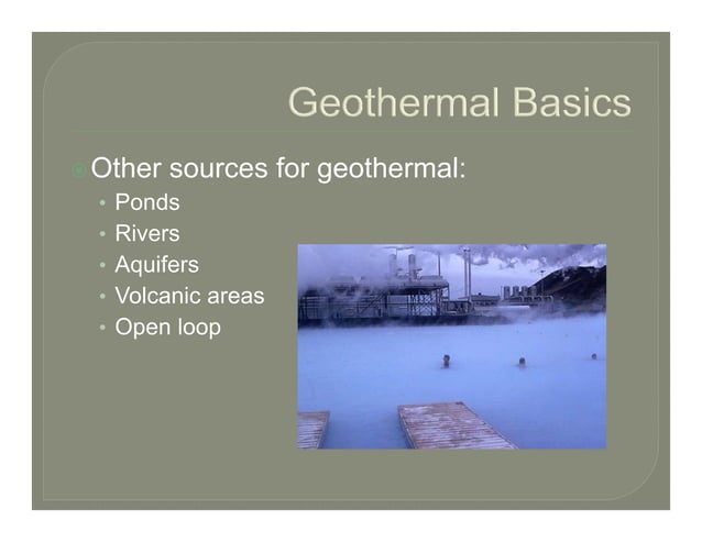 Geothermal / Geoexchange Systems | PDF
