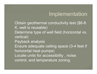 Geothermal / Geoexchange Systems | PPT