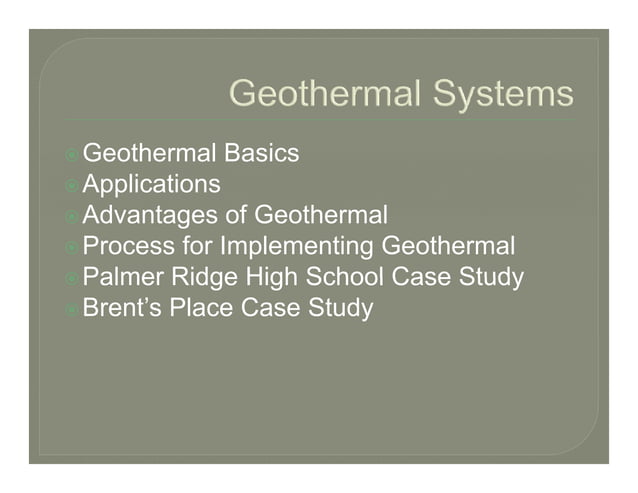 Geothermal / Geoexchange Systems | PDF