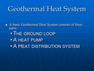 Geothermal Heat for Radiant Floors | PPTX