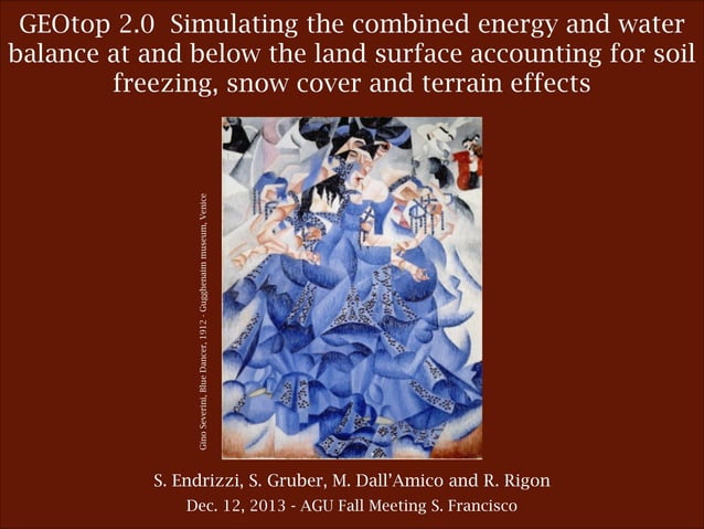 GEOtop 2.0 - The snow and freezing soil modelling | PPT