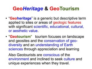 Geotourism geoheritage | PDF