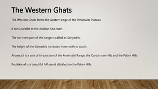 STD 10 GEOGRAPY UNIT 1 western ghats and eastern ghats .pptx