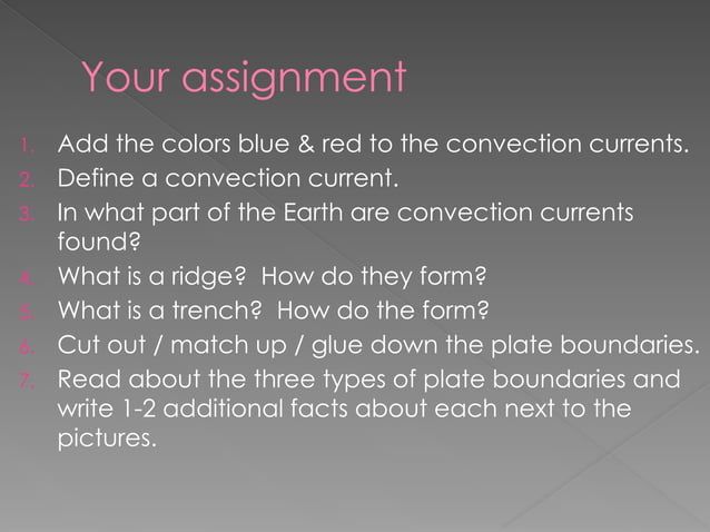 tectonic plates, seafloor spreading, several plate motion | PPT