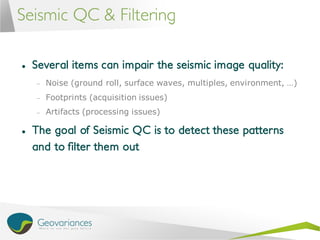 Seismic QC & Filtering with Geostatistics | PDF